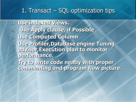 Sql Db Optimization Ppt