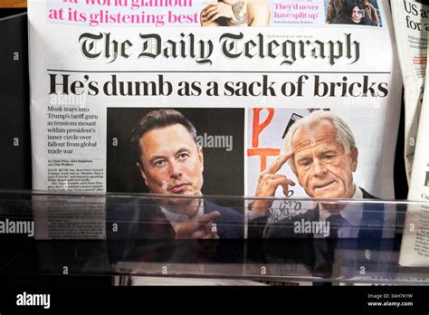 Hes As Dumb As A Sack Of Bricks Daily Telegraph Newspaper Headline