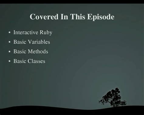 Programming With Ruby Episode 4 Main Ruby Concepts Youtube