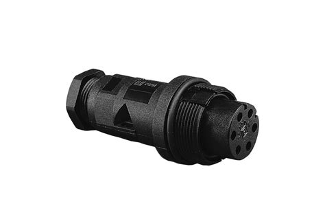 Mini Series Inline Cable Connector Body 6mm 8mm Cable Black Gland