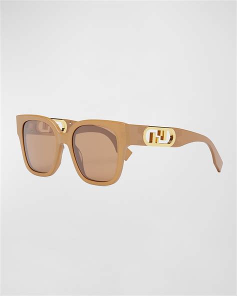 Fendi Ff Square Acetate Sunglasses Neiman Marcus