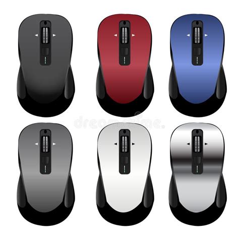 Wireless Bluetooth Side Scroll Mouse Illustration Vector Based Drawing