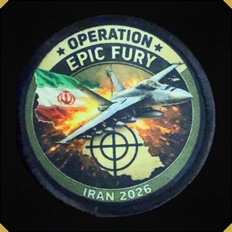 Redheaded T Shirts Operation Epic Fury Hook And Loop Morale Patch 2x3