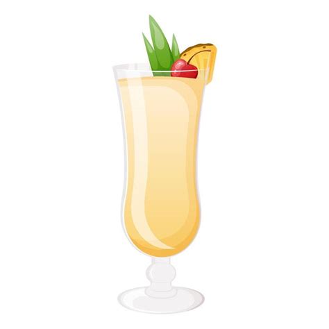 Pineapple Cocktail Vector Art Icons And Graphics For Free Download