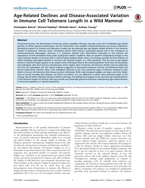Pdf Age Related Declines And Disease Associated Variation In Immune
