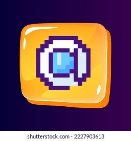 Sign Glossy Ui Button Pixelated Color Stock Vector Royalty Free Shutterstock