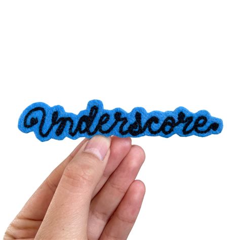 Custom Word Patch Black On Blue Contrarium Chainstitch