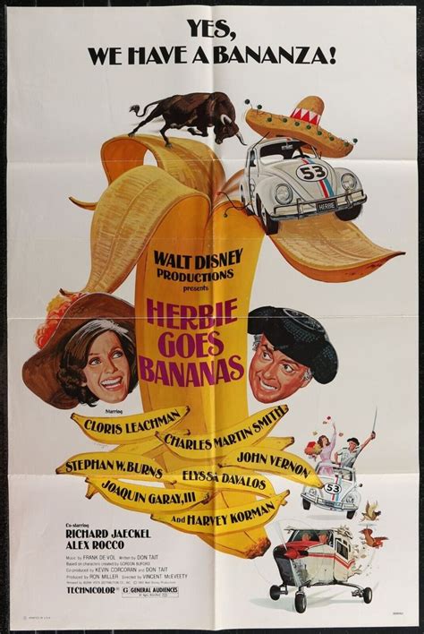 Herbie Goes Bananas 1980 Original Movie Poster Disney Cloris