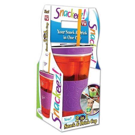 Idea Village Products Snakz Snackeez Snack And Drink Cup Multicolor