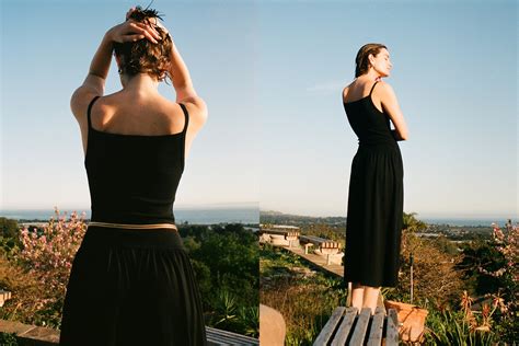 Lapointe Dropwaist Midi Dress Black Gil Rodriguez