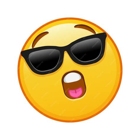 Premium Vector Face With Open Mouth With Sunglasses Large Size Of