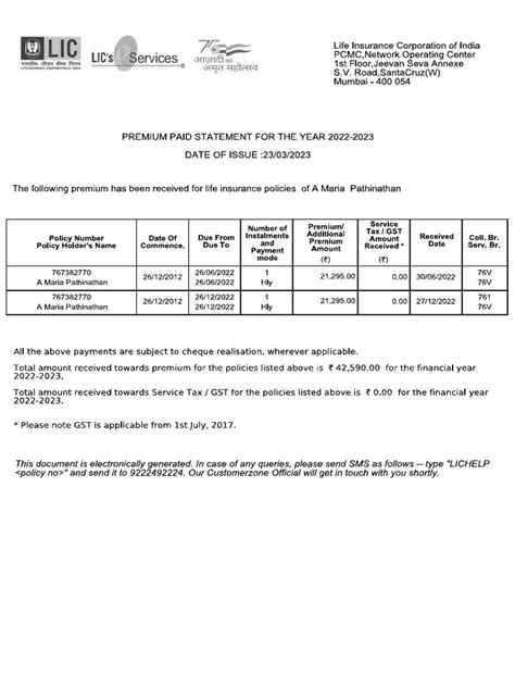 Lic Premium Pathi Pdf