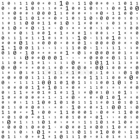 Binary Code Zero One Matrix White Background Banner Pattern