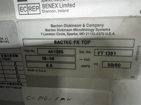 Occasion Bon état Bd Bactec Fx à Vendre 3 443 Eur Bimédis