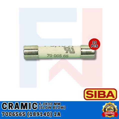 Jual Fuse Ceramic 7006565 189140 6 3x32mm Slow Blow 1a 500v Siba