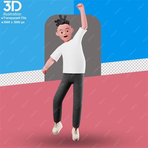 Premium Psd 3d Character Congrats 2 3d Illustration On Isolated