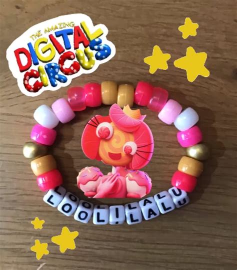 Princess Loolilalu Tadc Kandi Bracelet Pomni Perler Pomni Kandi