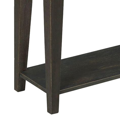 American Drew Hancock Hall Console Table In Black And Vintage Walnut