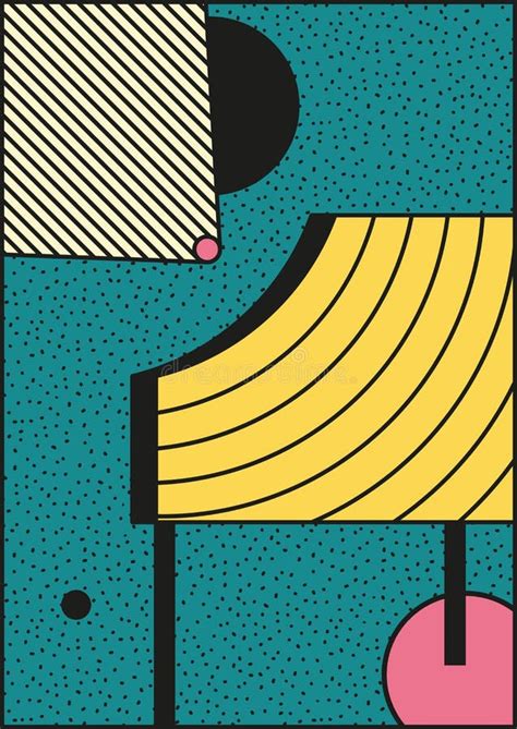 Vector Poster Composition In 80 90 Vintage Style Stock Vector