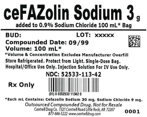 Dailymed Cefazolin Sodium Injection Solution