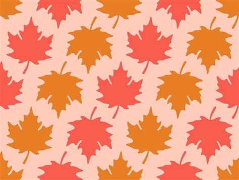 Premium Vector Maple Leaf Seamless Pattern Vector Illustration
