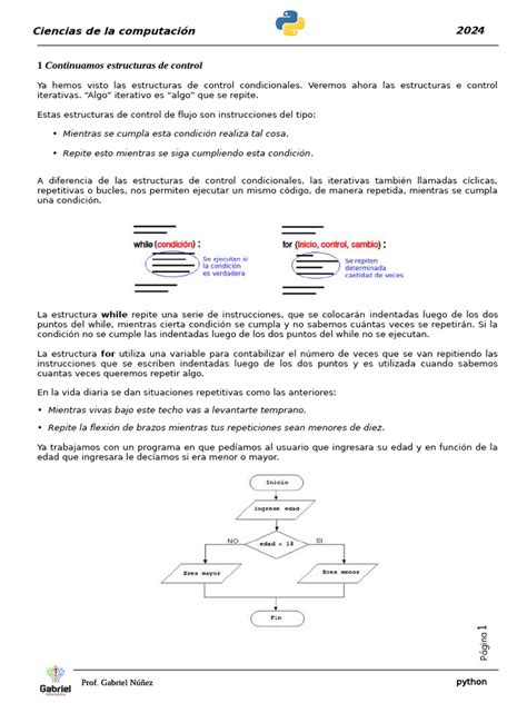 Iteraciones Pdf Flujo De Control Python Lenguaje De Programación