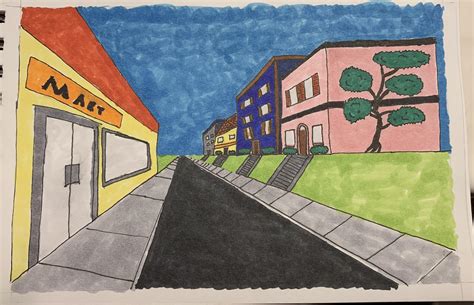 Coloured Two Point Perspective