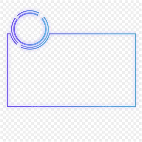 Blue Violet Gradient Border Technological Border Simple Combination