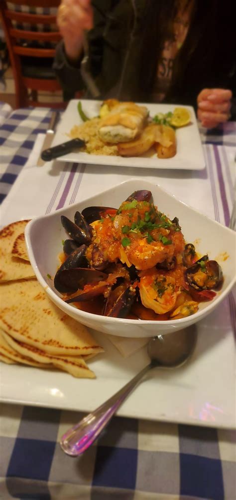 Psarosoupa Greek Seafood Soup And Pork Souvlaki From The Best Greek Restaurant Ive Ever Been