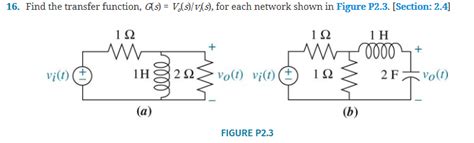 Solved 16 Find The Transfer Function Gs Vvs For