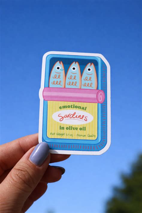 Emotional Sardines Sticker Pinkalula
