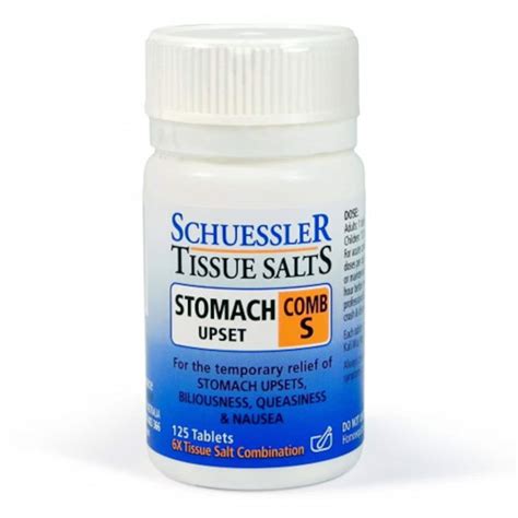 Schuessler Tissue Salts Comb S Stomach Upset 125 Tablets Healthylife