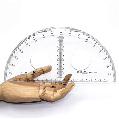 Plastic Protractor 180 Degrees 25 Cm In Diameter Grandado