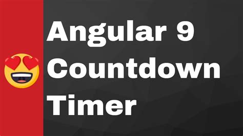 Build Angular 9 Countdown Timer Using Ngx Countdown Library Youtube