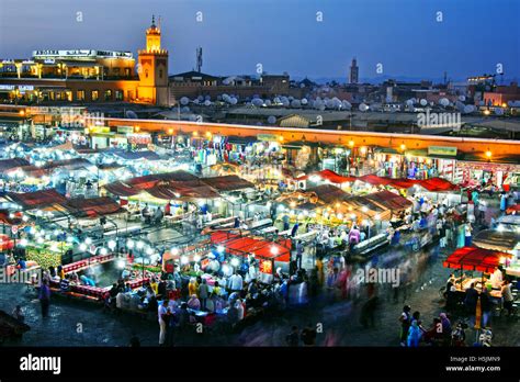 Marrakesh Morocco Sept 21 2016 Jemaa El Fnaa Square In Medina Of