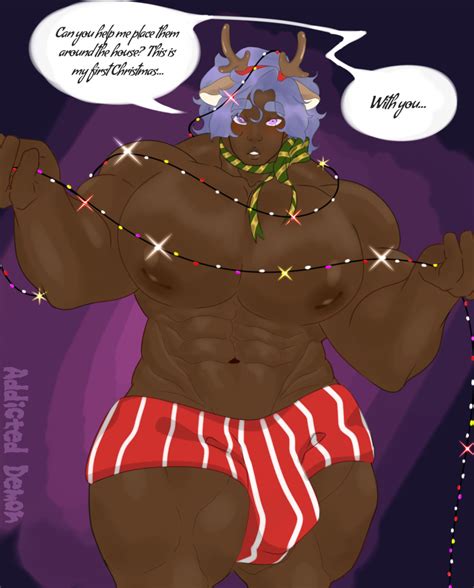 Rule 34 Bara Big Balls Big Chest Big Penis Black Skin Christmas
