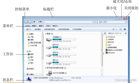 计算机入门 Windows窗口计算机窗口 Csdn博客