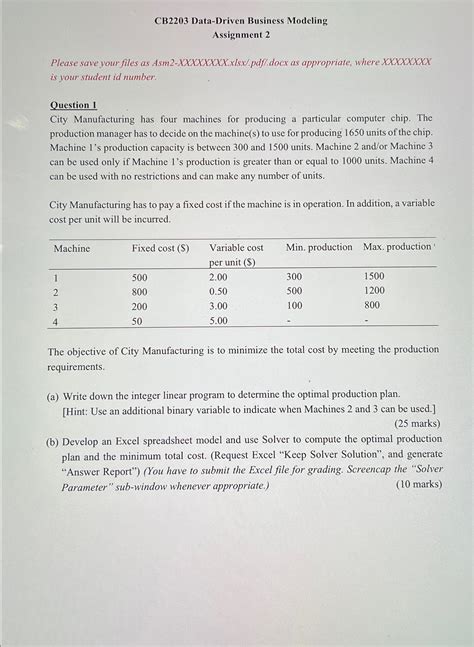 Solved Cb2203 ﻿data Driven Business Modelingassignment