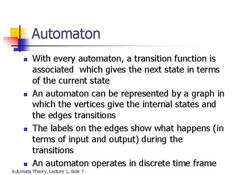Lecture One Automata Theory Amjad Ali Automata Theory
