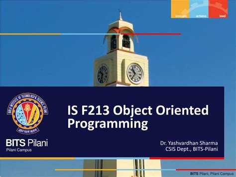 Ppt Is F213 Object Oriented Programming Powerpoint Presentation Free