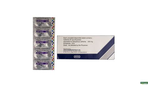 Buy Ceftas 200mg 10 Tablets Online At Best Prices Wellness Forever