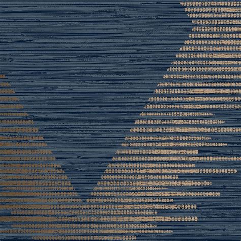 Serenity Geo Navy Copper Wallpaper Emporium