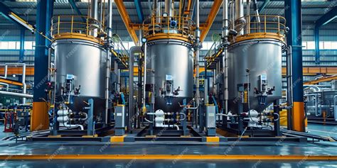 Stateoftheart Chemical Plant Equipped With Mixing Vessels And