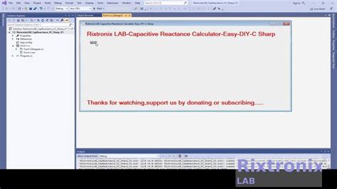 Creating Capacitive Reactance Calculator Simple Easy Visual C Sharp Ep2 Visual Calculator