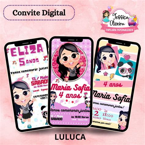 Convite Digital Luluca Elo7 Produtos Especiais