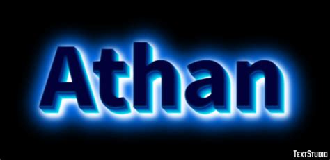 Athan Text Effect And Logo Design Name