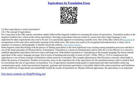 Equivalence In Translation Essay Ppt