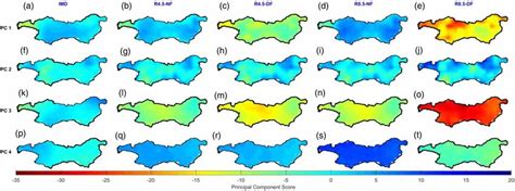 spatial variation of principal components reflecting joint