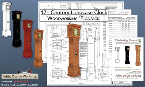 Longcase Clock Plans 17th Century Longcase Clock Grandfather Clock Plan Woodworking Plan