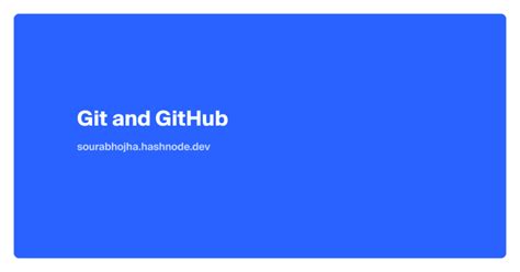 Git And Github Sourabh Ojha